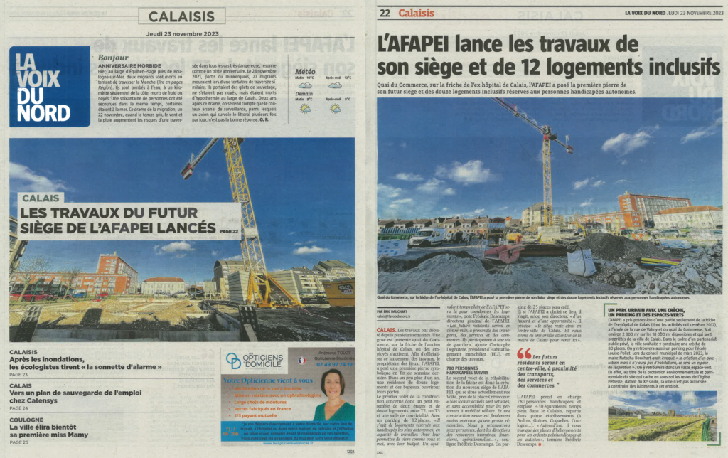 Les travaux du futur siège de l'AFAPEI lancés (Extrait du journal La ...